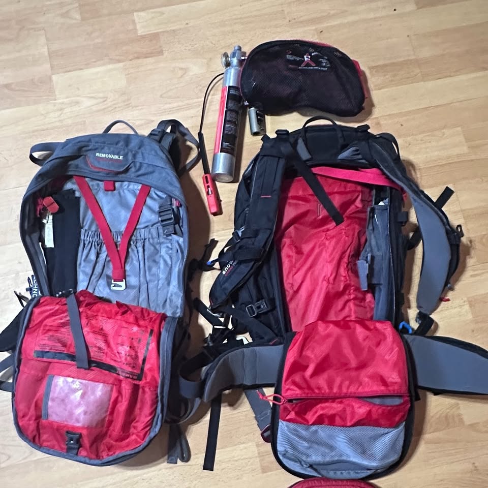 Mammut RAS removable airbag system avalanche bag with 2 packs ...