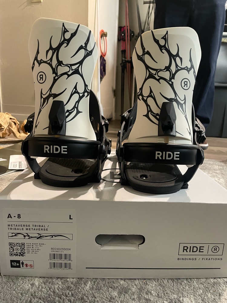 Ride A-8 Bindings- Large - Snowboard Bindings | SENDY