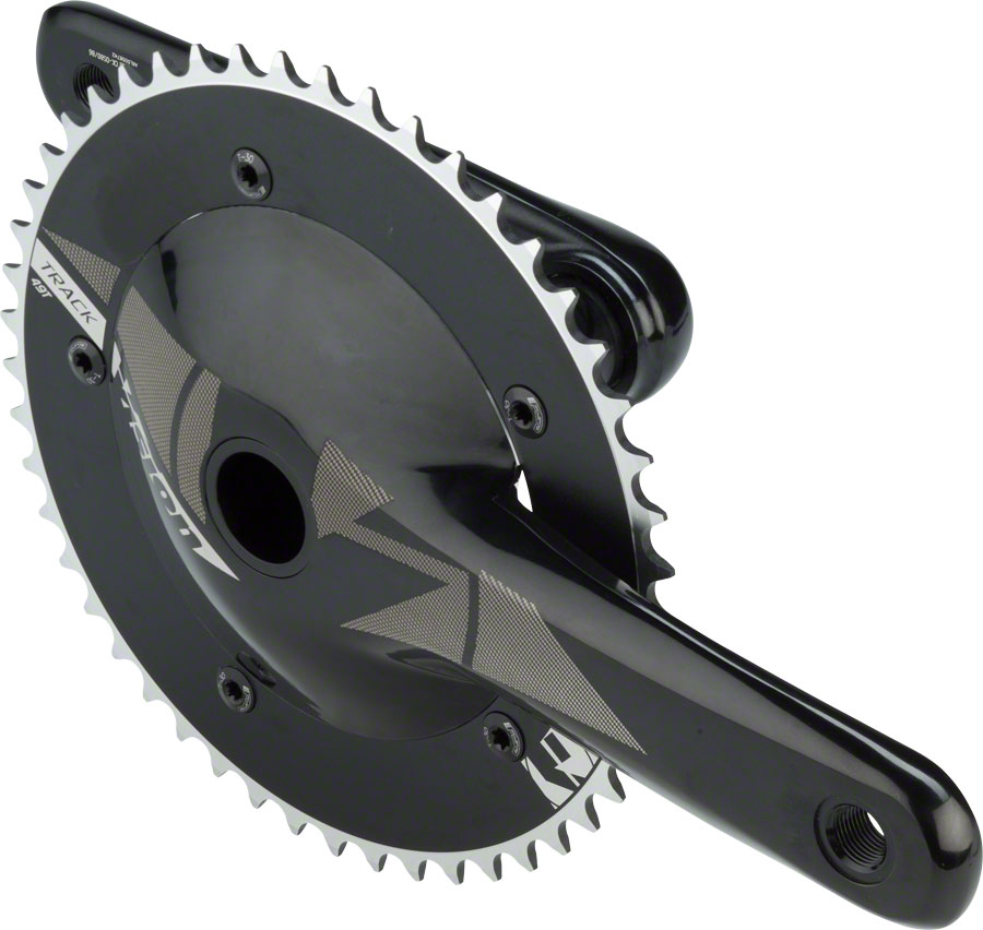 Vision Track Crankset - 165mm, Single Speed, 49t, 144 BCD, 386 EVO Spindle Interface, Black ...